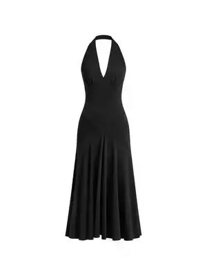 Michael Kors Halter Neck Midi Dress - Black