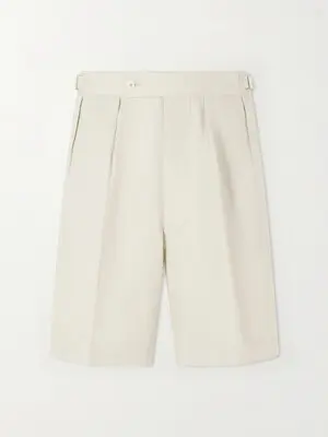 KAPTAIN SUNSHINE Straight-leg Linen And Silk-blend Shorts