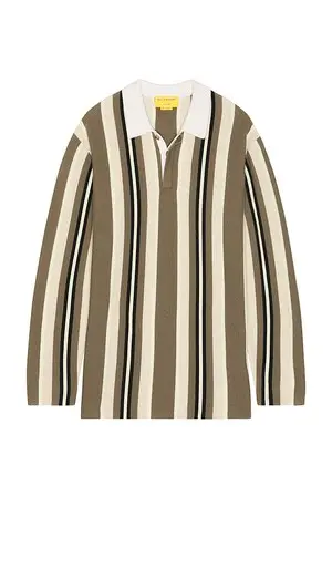Guest In Residence Striped Rugby In Grey - Cypress Combo