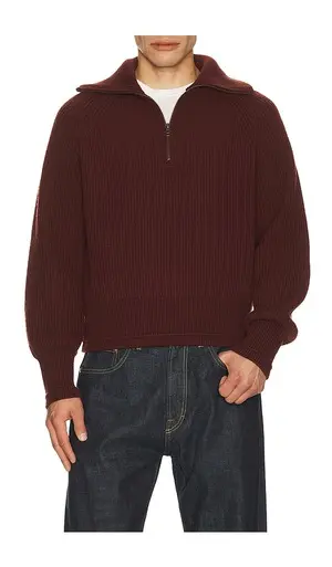 ENTIRE STUDIOS Blimp Quarter Zip Sweater - Bean