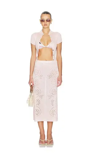 Calle Del Mar Short Sleeve Cardigan - Primrose