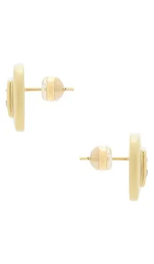 Shashi Reagan Square Studs In Metallic