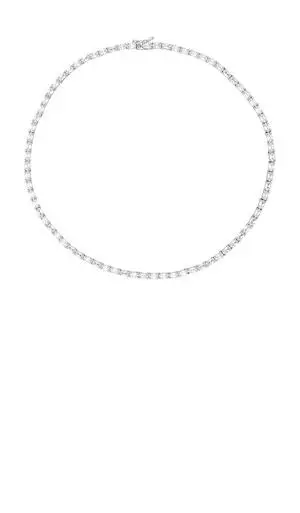 Shashi Oval Tennis Necklace - Silver
