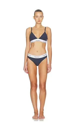 Calvin Klein Lightly Lined Triangle Bra In Navy