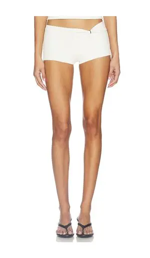 EAVES X Jasmine Tookes Silvana Knit Micro Short - Ivory