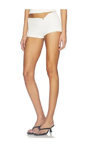EAVES X Jasmine Tookes Silvana Knit Micro Short - Ivory