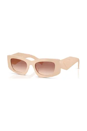 Prada Rectangle Sunglasses With Brown Gradient Lenses - Pink