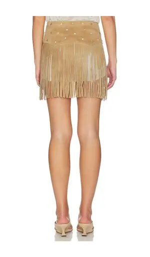 UNDERSTATED LEATHER Dallas Fringe Chapskirt