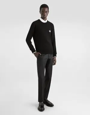 Dolce & Gabbana Wool Round-neck Sweater With Branded Tag