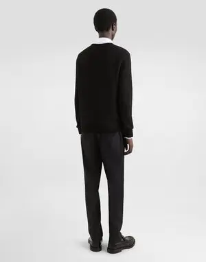Dolce & Gabbana Wool Round-neck Sweater With Branded Tag