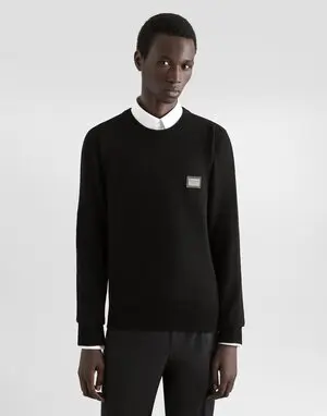 Dolce & Gabbana Wool Round-neck Sweater With Branded Tag