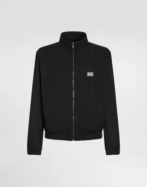 Dolce & Gabbana Light Nylon High-neck Jacket With Metal Tag