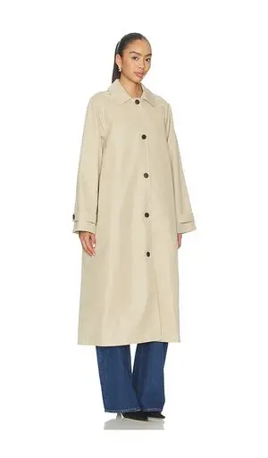EAVES Lena Car Coat In Beige
