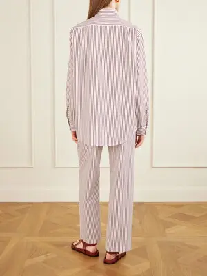 LIDO Striped Cotton-poplin Shirt