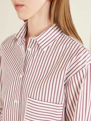LIDO Striped Cotton-poplin Shirt