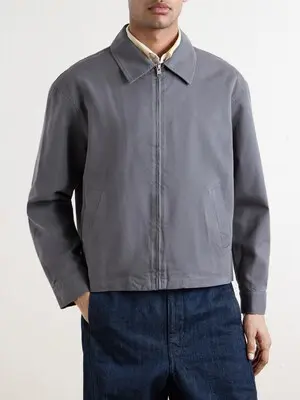 FRAME Cotton-blend Trucker Jacket - Gray