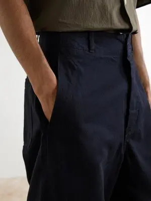 KAPTAIN SUNSHINE Wide-leg Cotton-drill Trousers