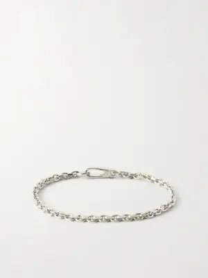 MIKIA Sterling Chain Bracelet With Sapphire Accents - Silver