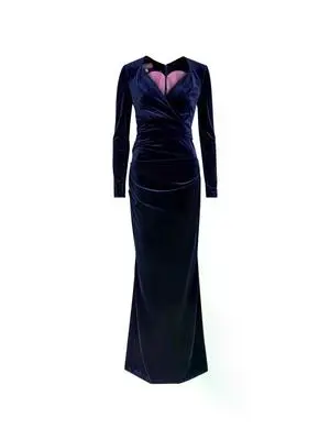 Talbot Runhof V Neck Evening Dresses