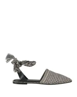 Emporio Armani Slingback Ballerinas With Ankle Ties - Black
