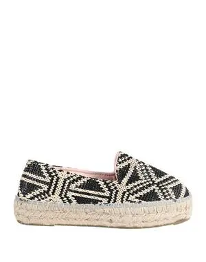 Manebí Espadrille Flatforms - Black