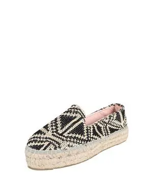 Manebí Espadrille Flatforms - Black