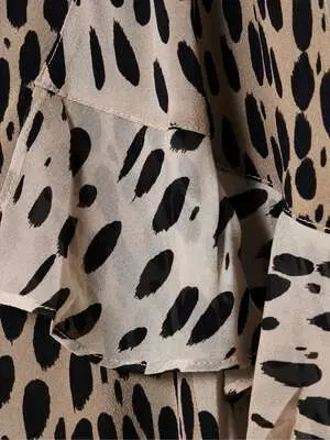 Rixo Evie Ruffled Leopard-print Silk-chiffon Midi Dress - Leopard Print