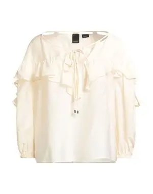 Pinko Top In Cotton And Silk - Cream