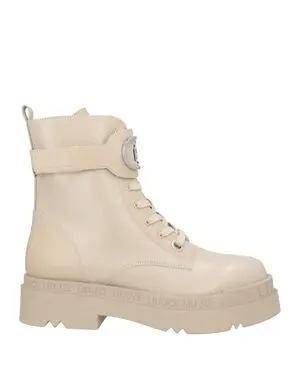 Liu Jo Leather Combat Boots - Beige