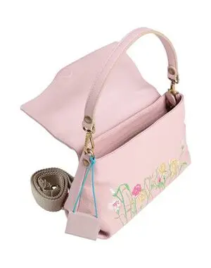 GABS Calfskin Flap Handbag With Floral Print
