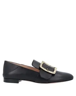 Bally Loafers In Soft Leather With Buckle - Black