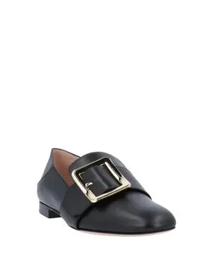 Bally Loafers In Soft Leather With Buckle - Black