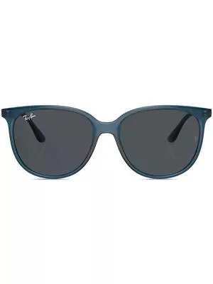 Ray-ban Logo-plaque Square Frame Sunglasses - Blue