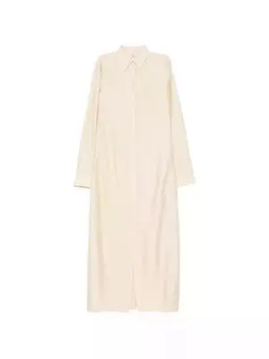 TOTEME Split Collared Maxi Dress - Neutrals