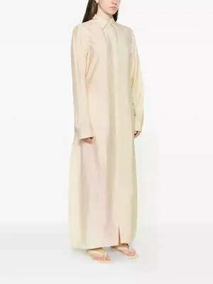 TOTEME Split Collared Maxi Dress - Neutrals