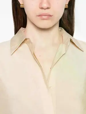 TOTEME Split Collared Maxi Dress - Neutrals