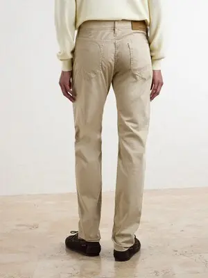 SLOWEAR Slim-fit Stretch Trousers - Neutrals