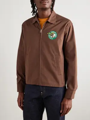 HUMAN MADE Drizzler Logo-print Canvas Jacket - Brown
