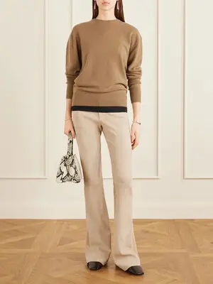 Stouls Pawlonia Suede Flared Pants - Gray