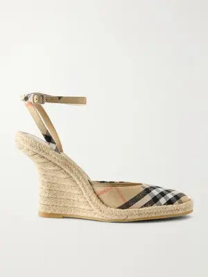 Burberry Lf Mews Espadrille Wedges - Neutrals