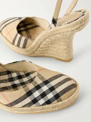 Burberry Lf Mews Espadrille Wedges - Neutrals
