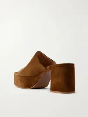 GIANVITO ROSSI Suede Platform Mules