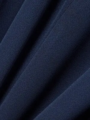 LANVIN Draped Satin-trimmed Crepe Maxi Dress
