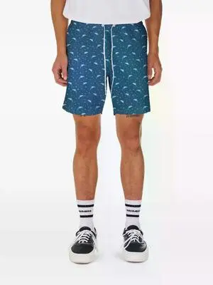 NAHMIAS Dolphin-print Swim Trunks - Blue