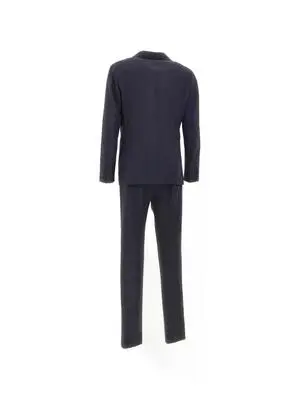 MANUEL RITZ Patch-pocket Logo-pin Suit - Blue