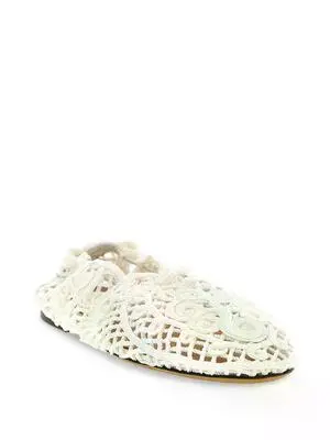 ODISSI Iris Crocheted Ballet Flats - Neutrals