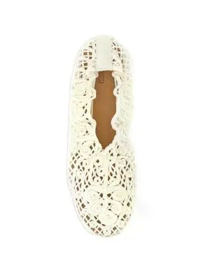 ODISSI Iris Crocheted Ballet Flats - Neutrals