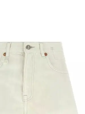 R13 Off-white Frayed Denim Shorts