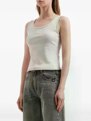 MINI CREAM Logo-patch Sleeveless Top
