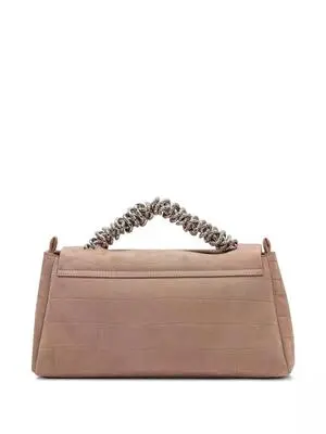Orciani Croc-effect Tote Bag With Twisted Handle - Neutrals